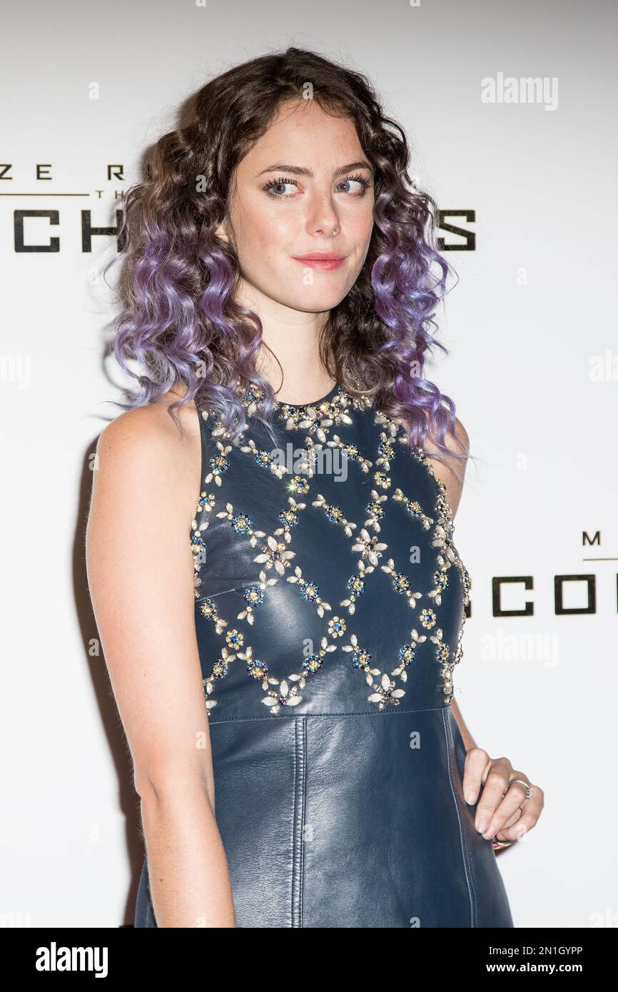 Kaya Scodelario poses for photographers upon arrival at the premiere of the film Maze Runner ...