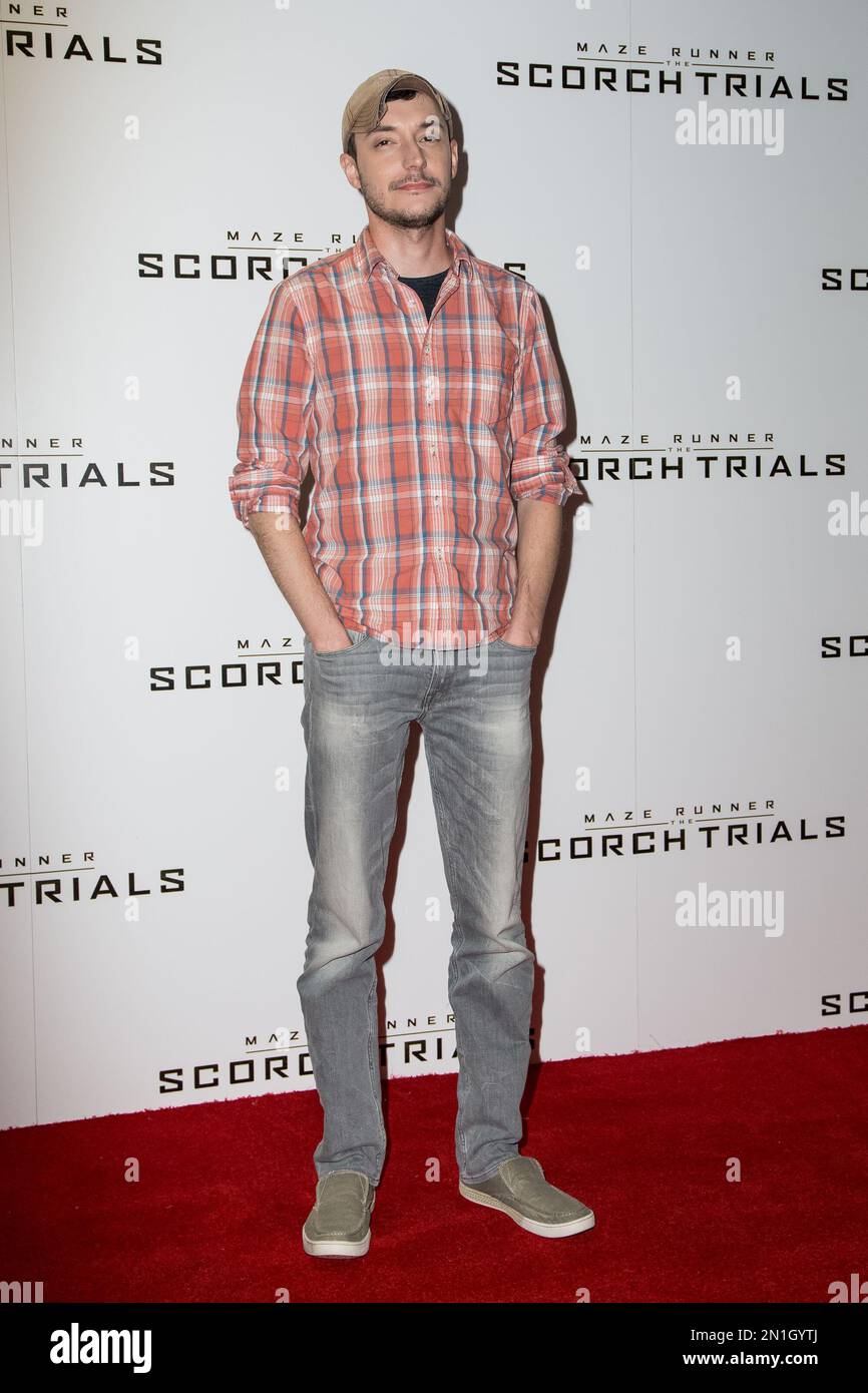 Director Wes Ball poses for photographers upon arrival at the premiere ...