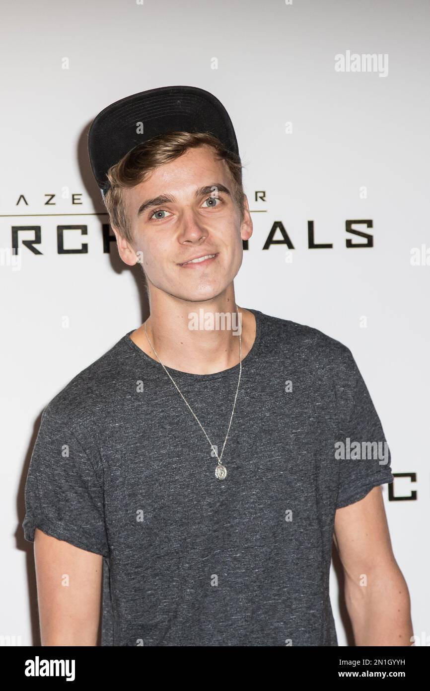 Vlogger Joe Sugg poses for photographers upon arrival at the premiere ...
