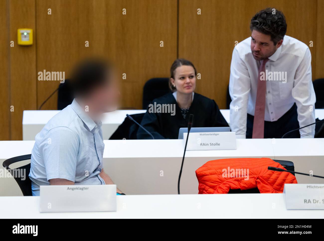 06 February 2023, Bavaria, Mÿnchen: One of two men charged with murder ...
