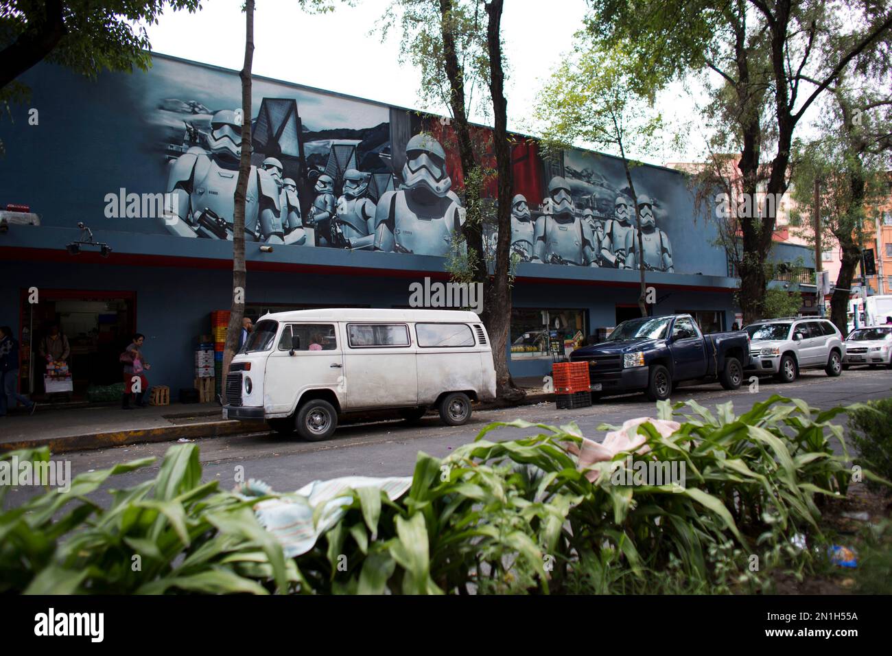 In this Sept. 1, 2015 photo, storm troopers painted by Street Art ...