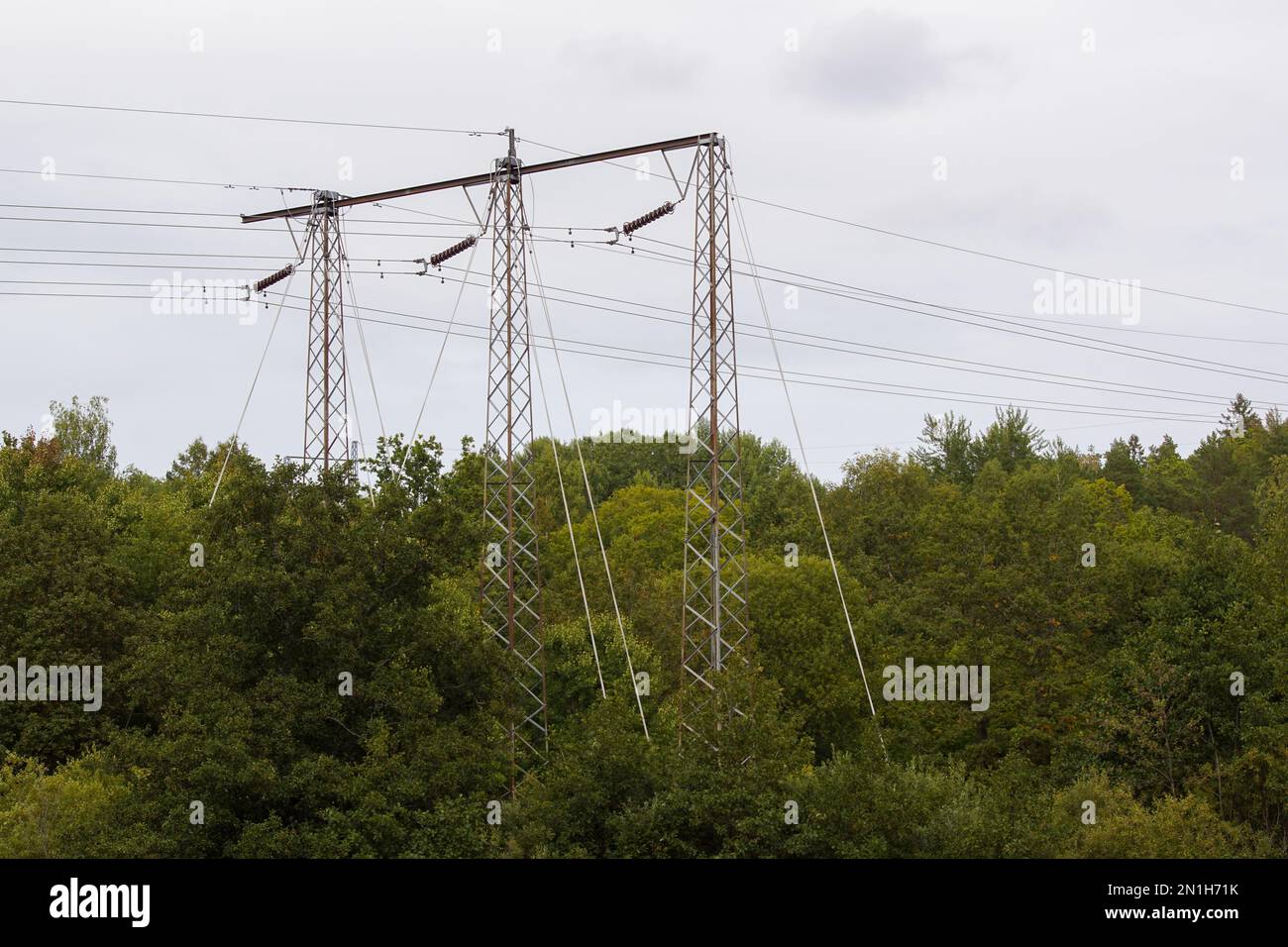 Overhead power lines in rural area hi-res stock photography and images ...