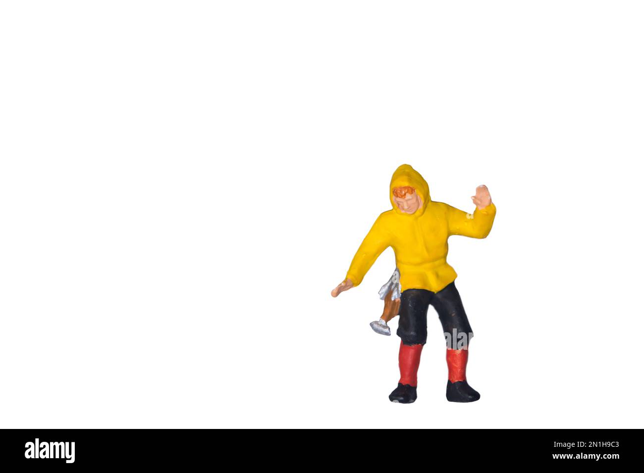 Mountaineer, climber in action position, silhouette of mountaineer ...