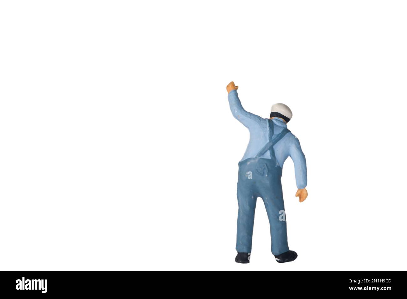 Worker, truck driver in workwear isolated on white background Stock ...