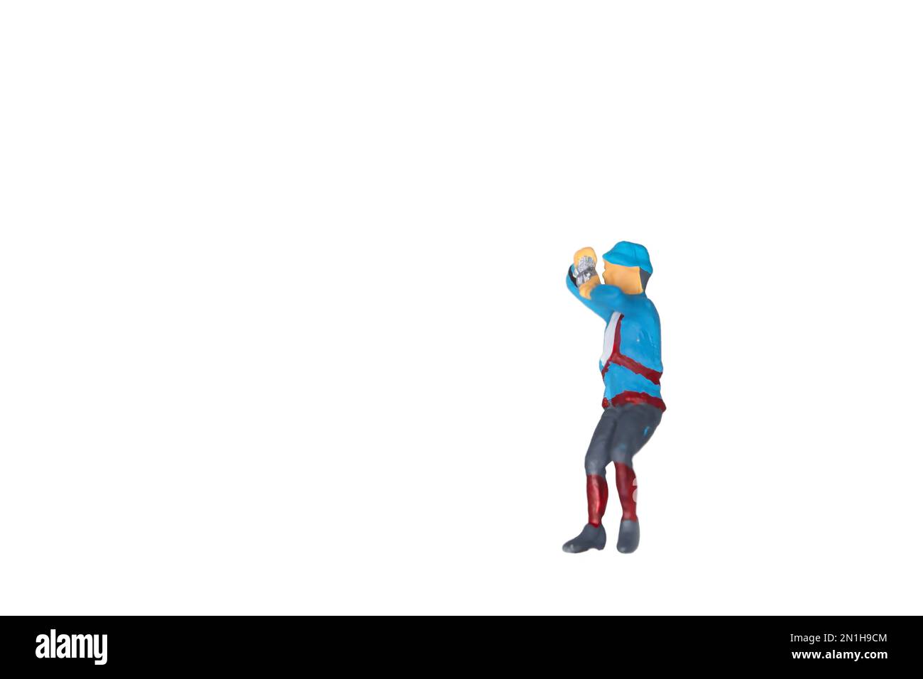 Mountaineer, climber in action position, silhouette of mountaineer ...