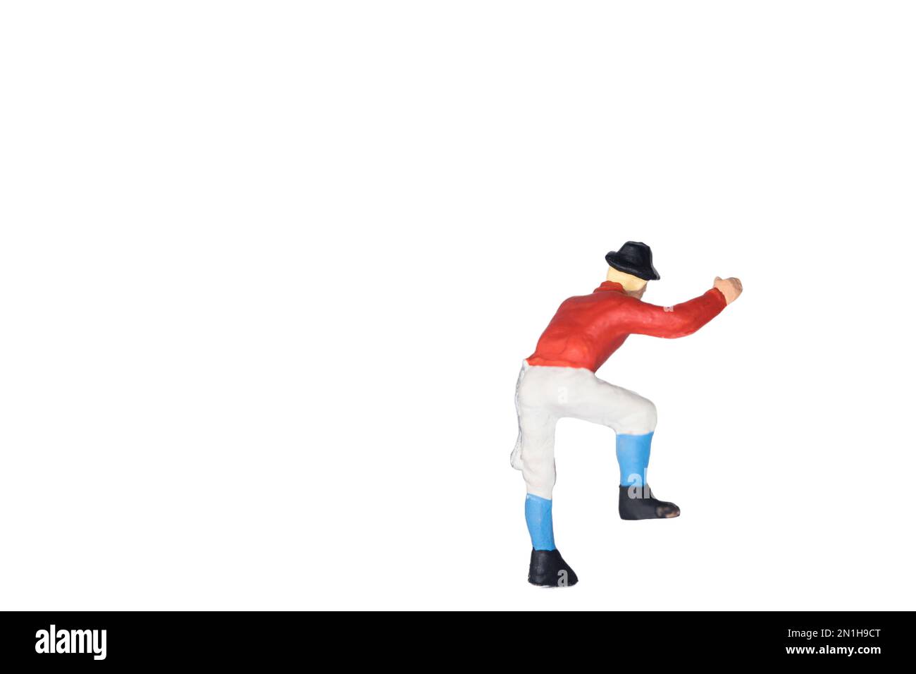 Mountaineer, climber in action position, silhouette of mountaineer ...