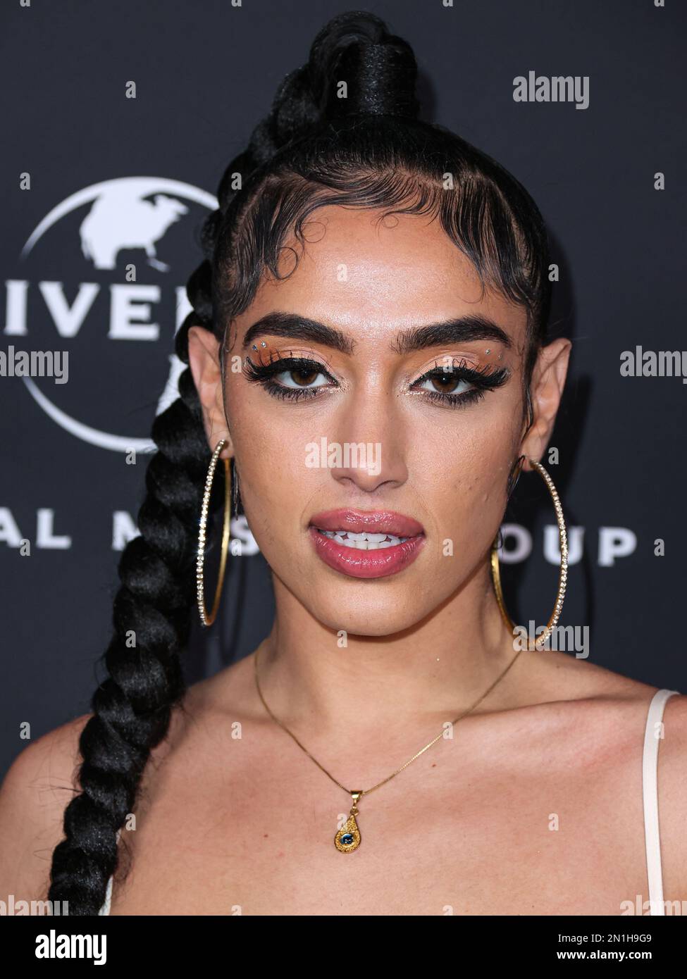 LOS ANGELES, CALIFORNIA, USA - FEBRUARY 05: Inas X arrives at the ...