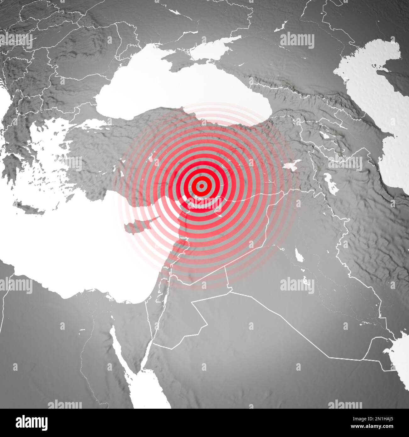Earthquake Map In Turkey And Syria Shake Elements Of This Image Are