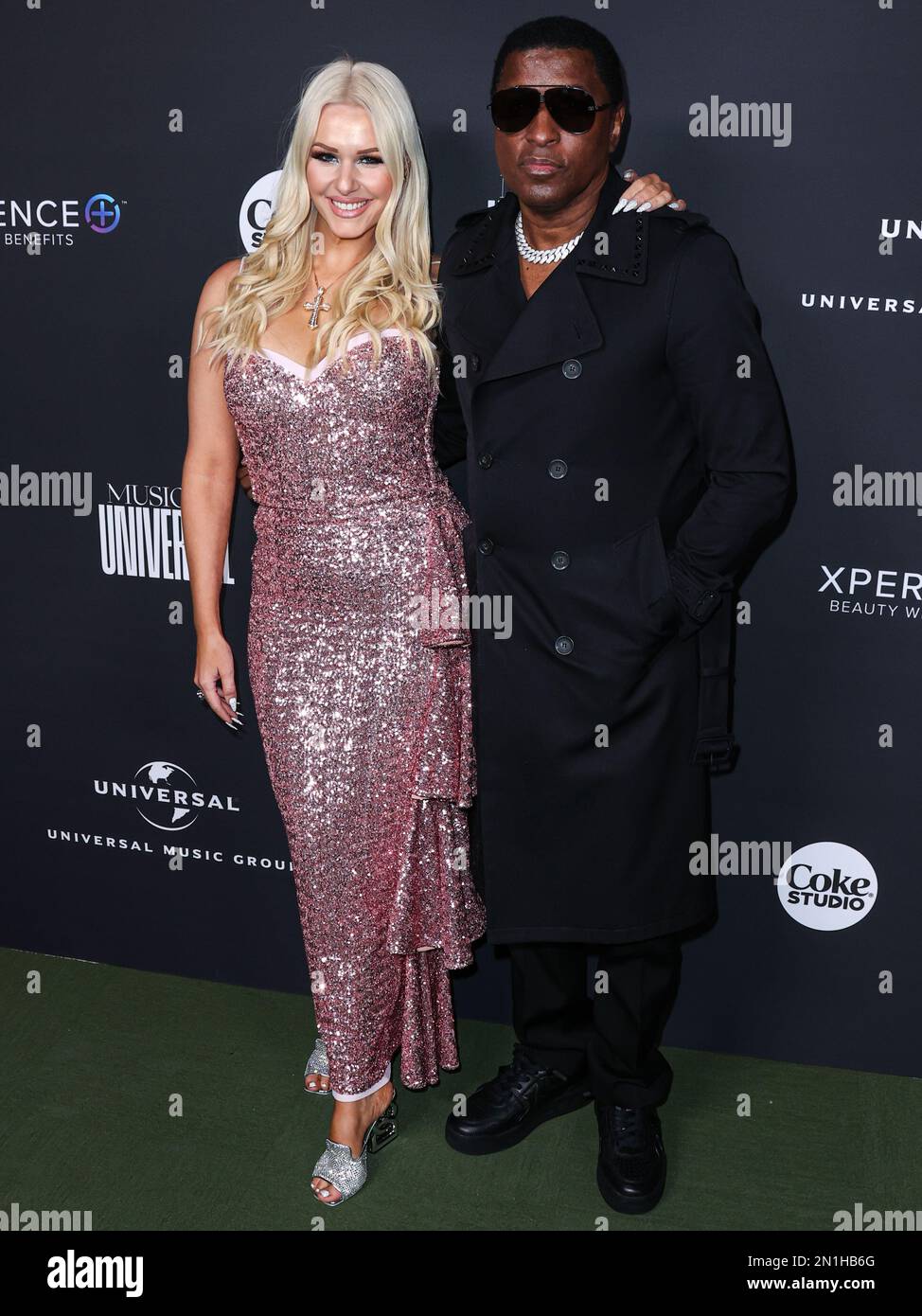 LOS ANGELES, CALIFORNIA, USA - FEBRUARY 05: Rika and boyfriend Babyface ...