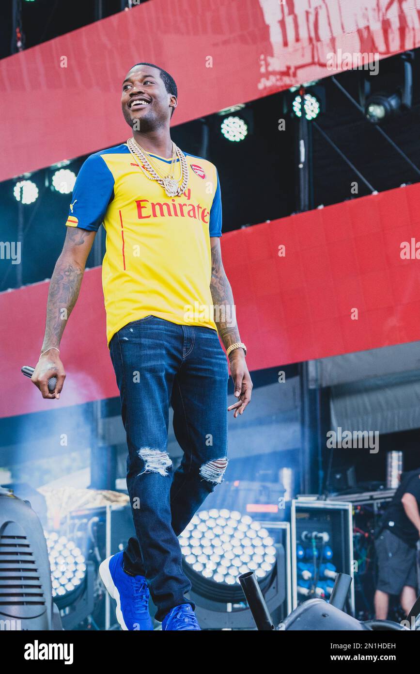 Meek Mill performs at the Made in America festival, Saturday, Sept. 5 ...