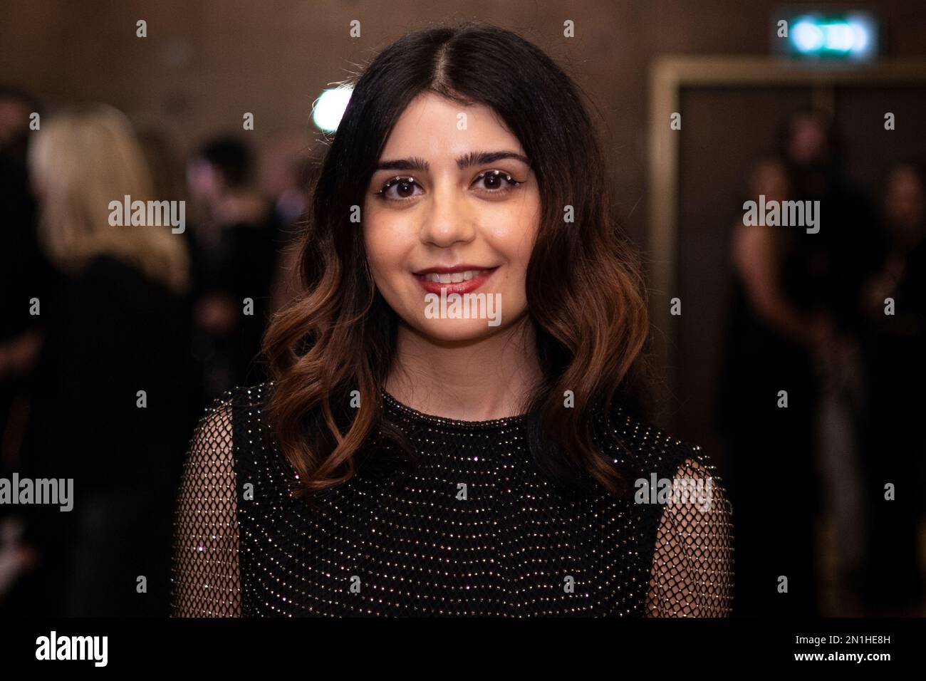Emily Renee poses for photographers upon arrival at the Critics' Circle ...