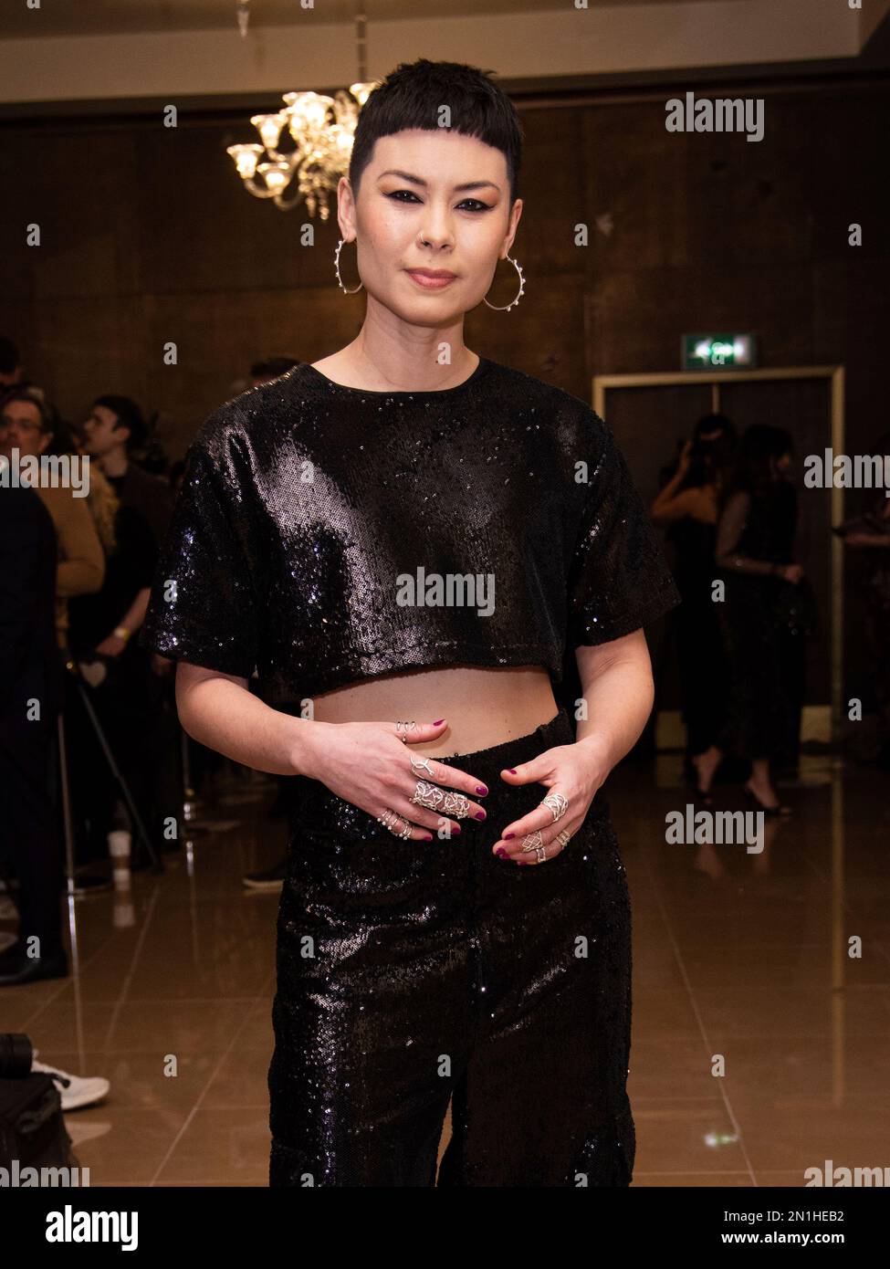 Anna Leong Brophy poses for photographers upon arrival at the Critics ...