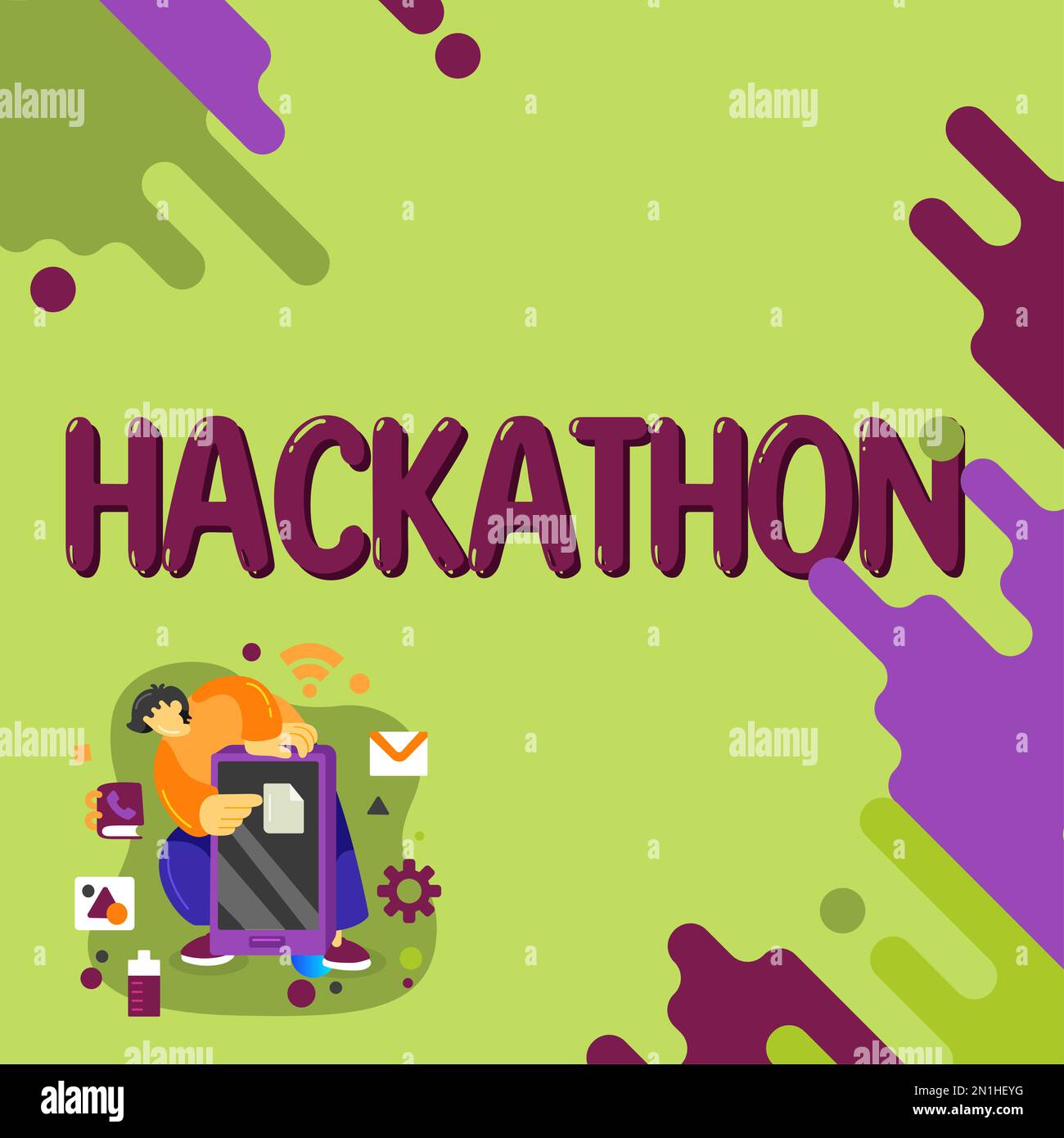 Inspiration showing sign Hackathon. Business showcase event where large ... Inspiration showing sign Hackathon. Business showcase event where large ...