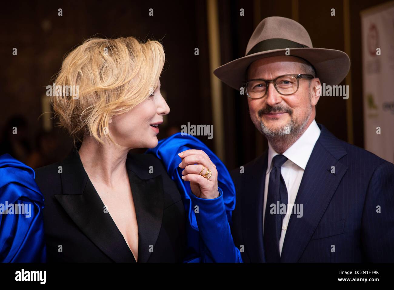 Cate Blanchett and Todd Field pose for photographers upon arrival at the Critics' Circle Film ...