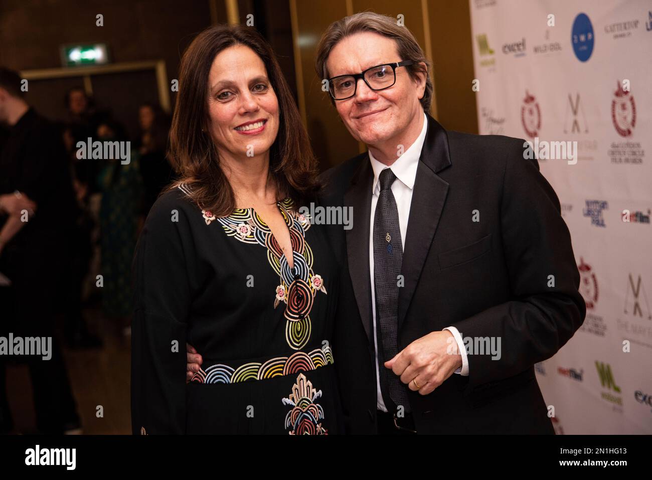 Stephen Woolley and Elizabeth Karlsen pose for photographers upon ...