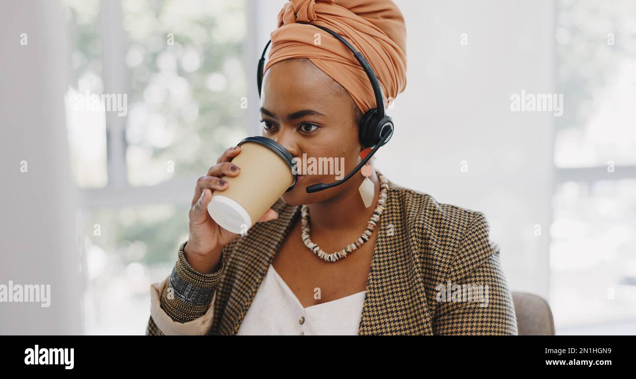 African american black female telemarketer service hi-res stock ...