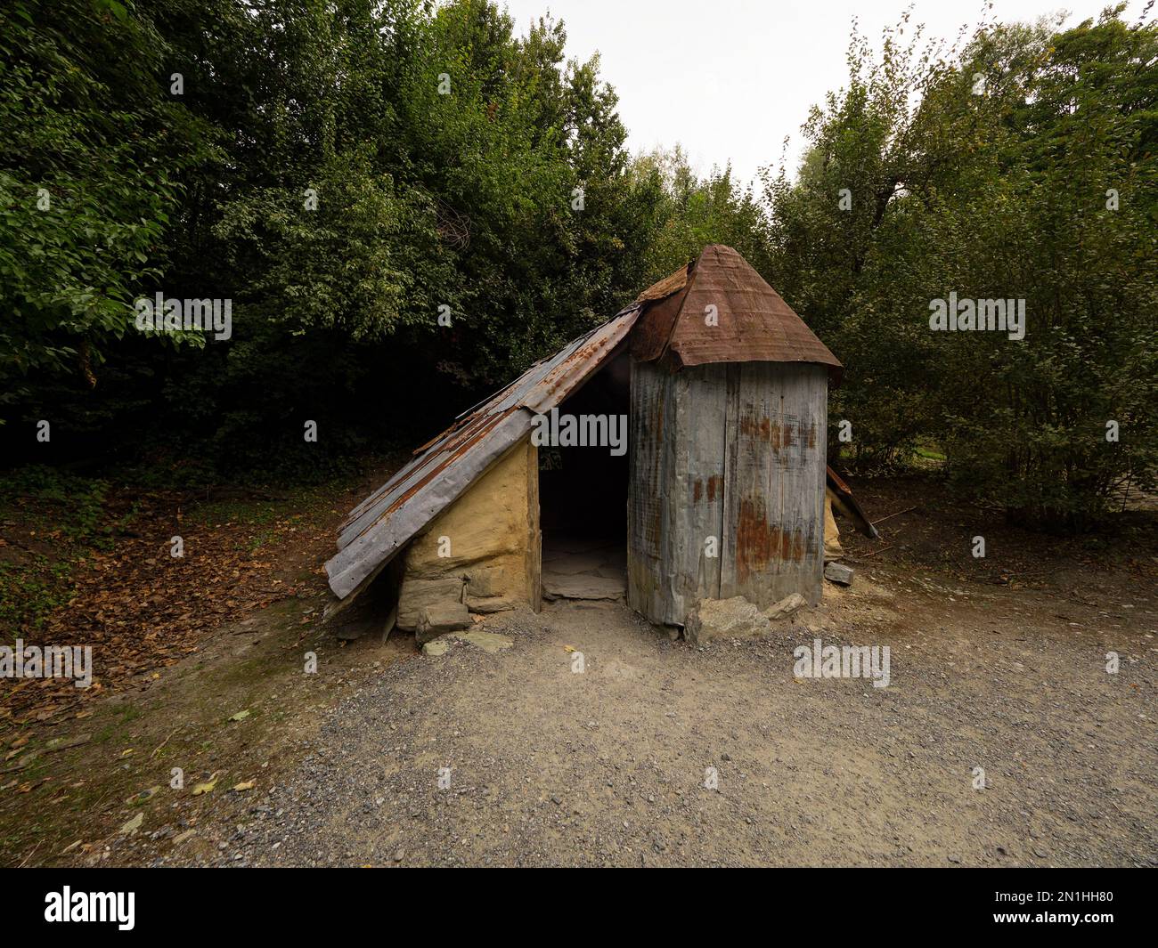 Old historical remains of Chinese settlement traditional simple clay ...
