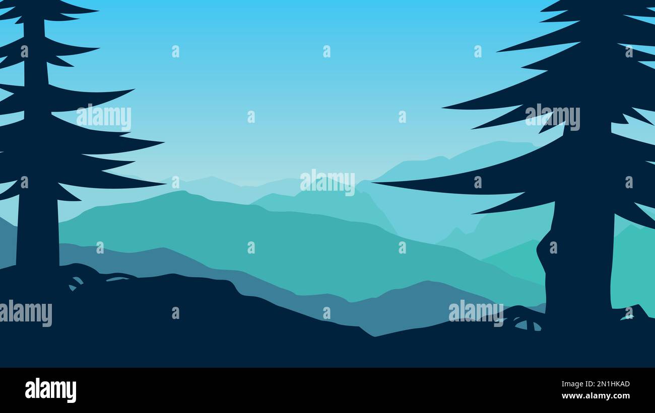 Scenic view high cliff Stock Vector Images - Alamy