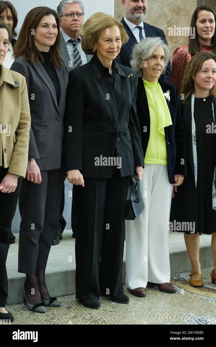 Queen Sofia of Spain during the presentation of the research awards of ...