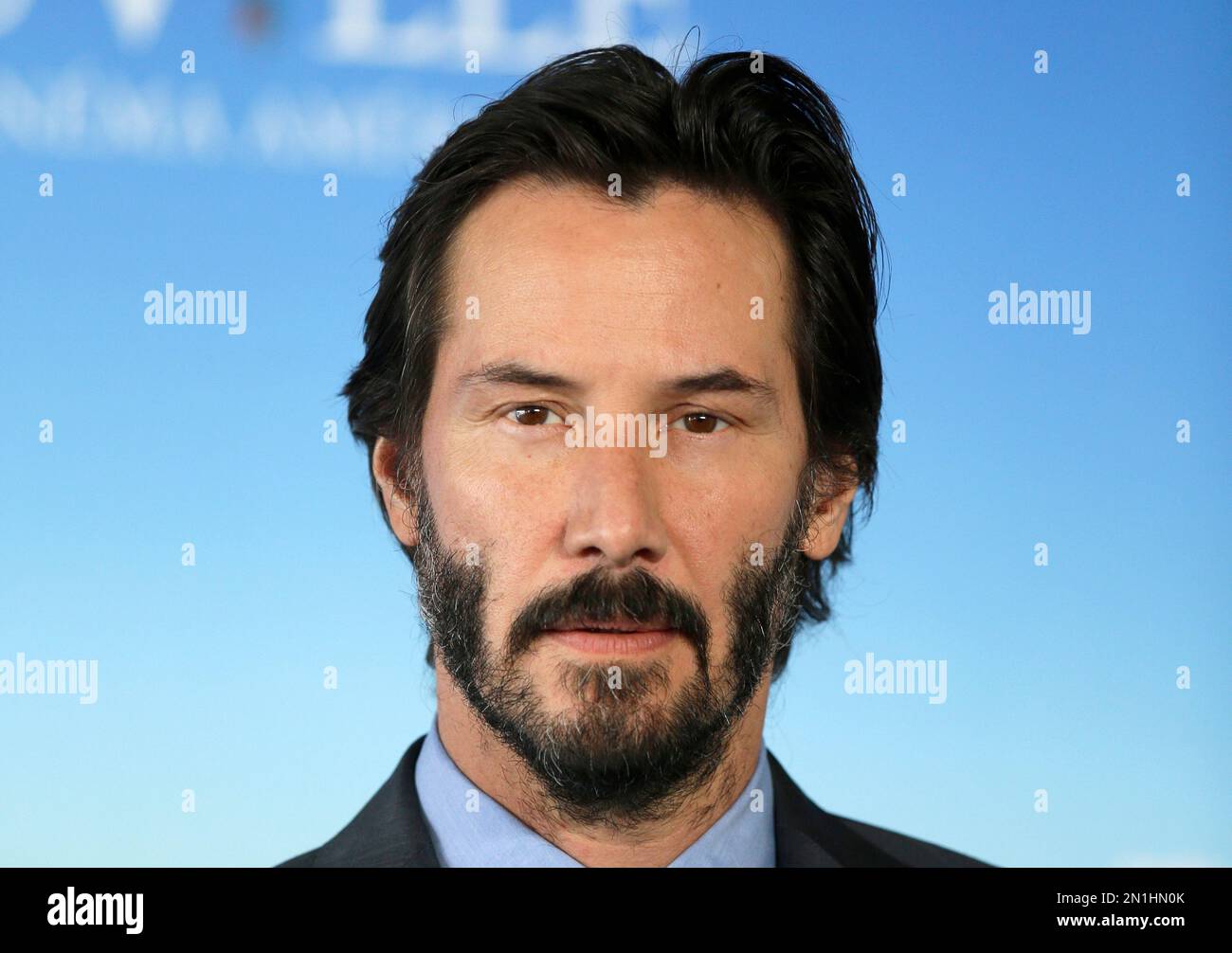 Canadian actor Keanu Reeves poses during a photocall for his film Knock ...