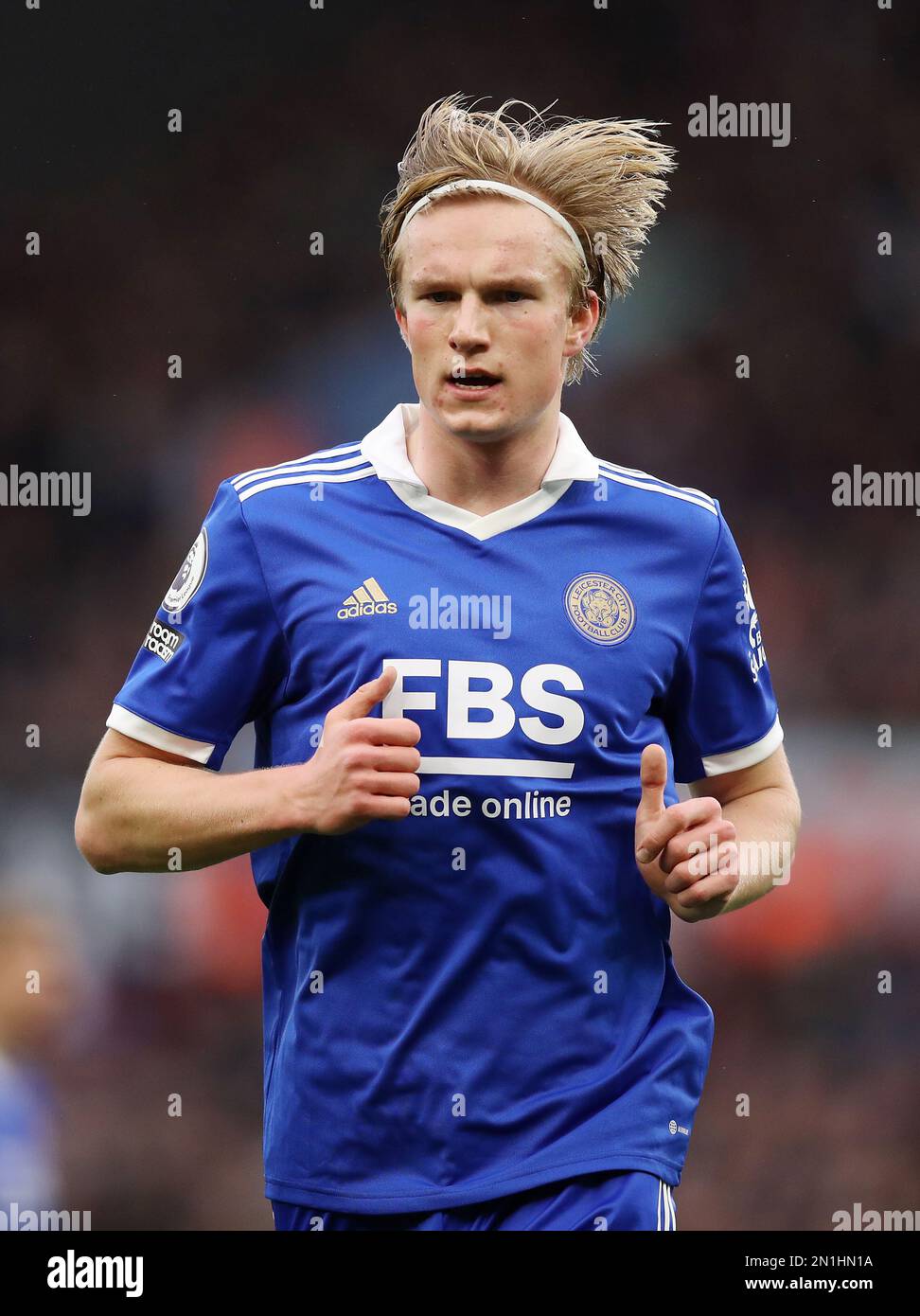 Leicester City's Victor Kristiansen during the Premier League match at ...