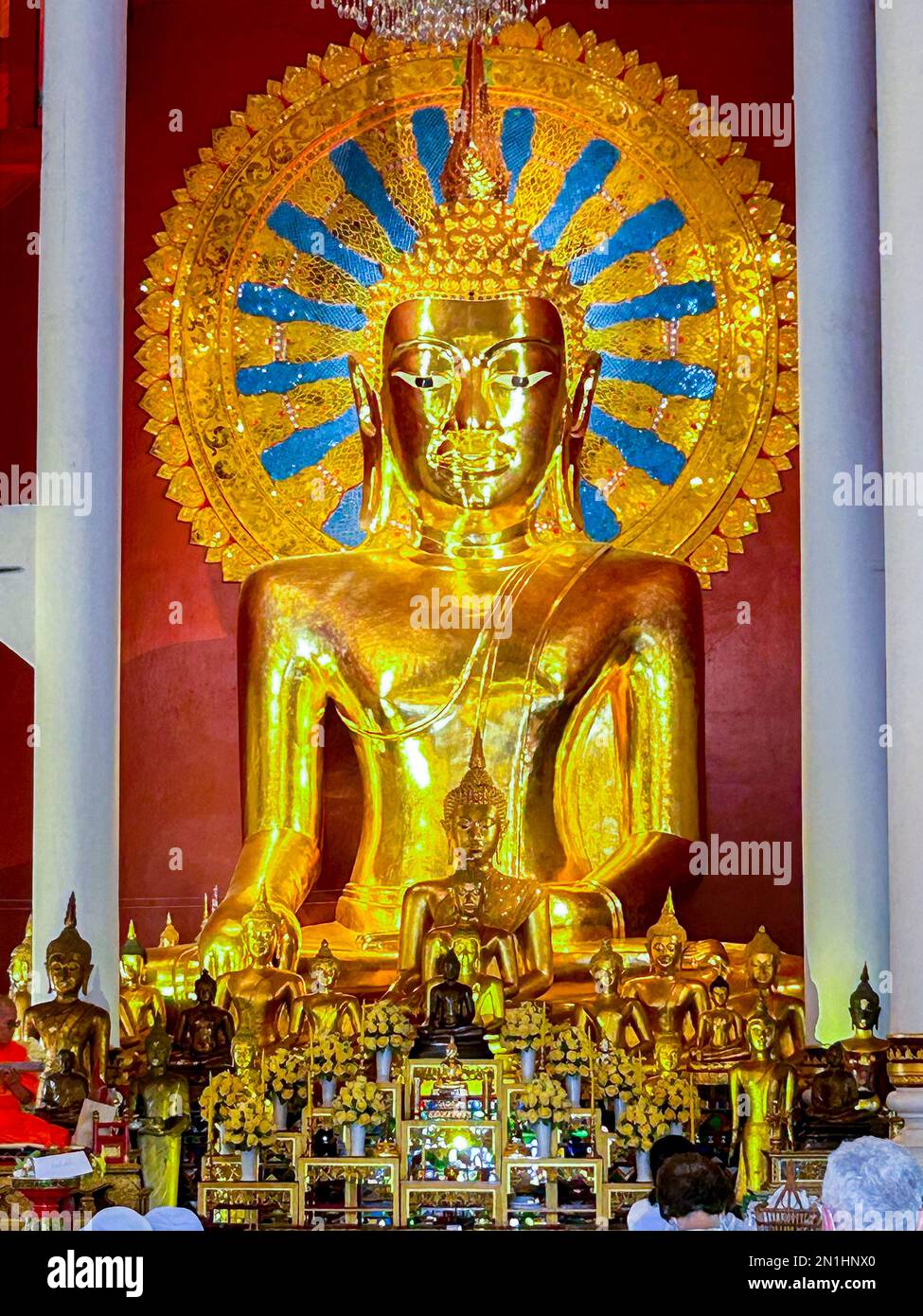 Mueang, Chiang Mai, Thailand, Detail View inside Buddhist Temple, "Wat ...