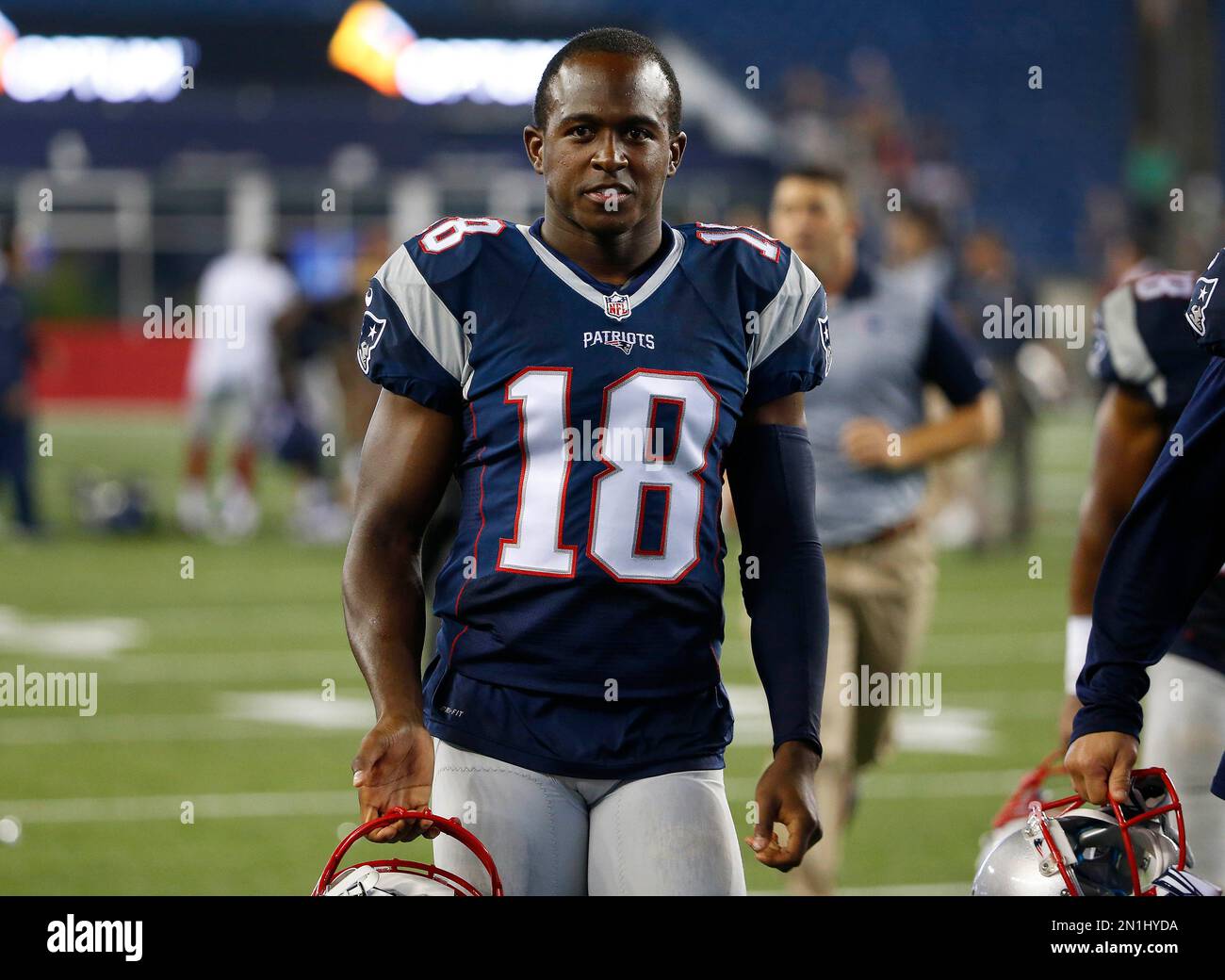 New England Patriots' Matthew Slater leaves the field after their NFL ...