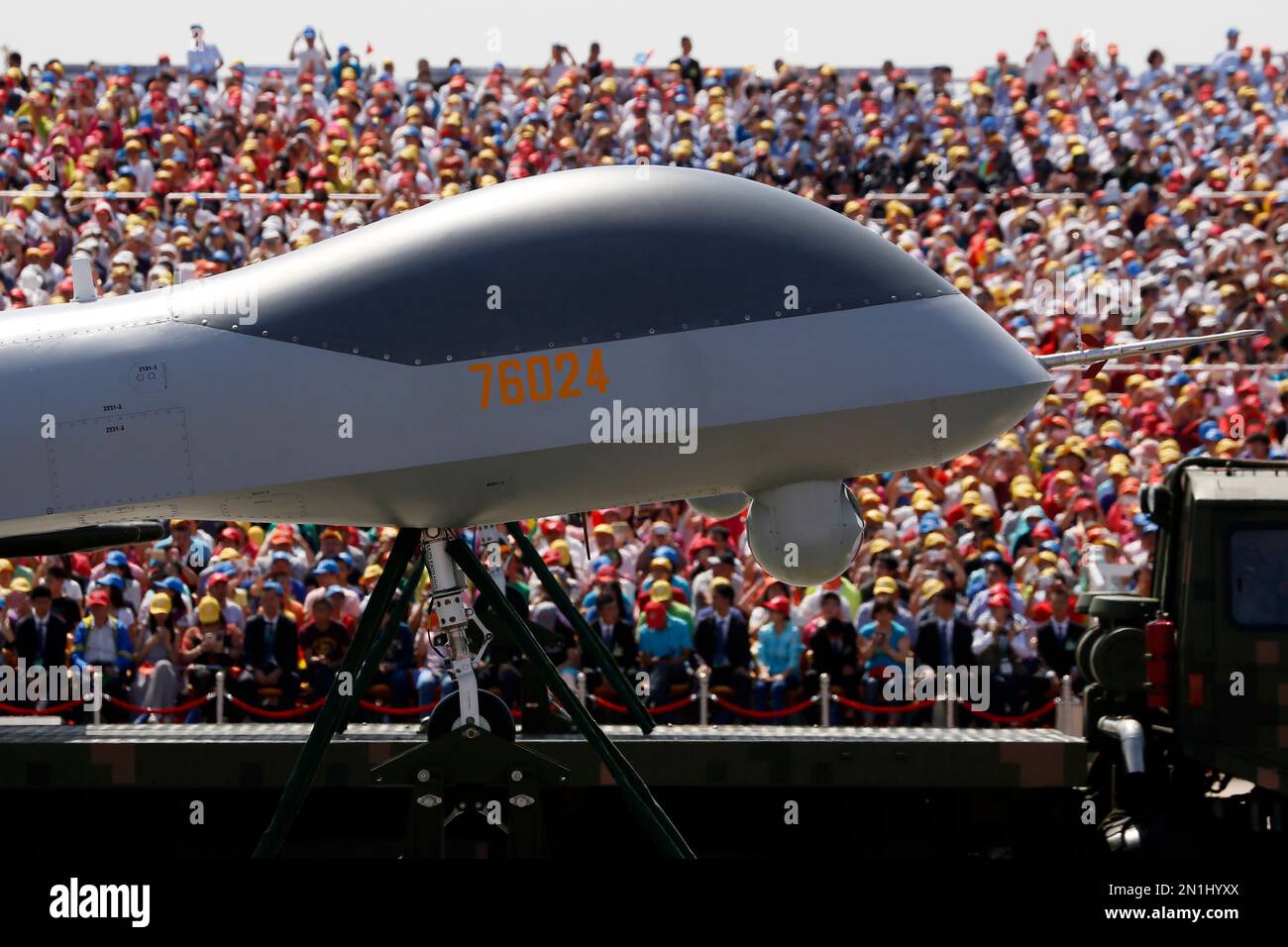 The front of the Wing Loong, a Chinese made medium-altitude long ...