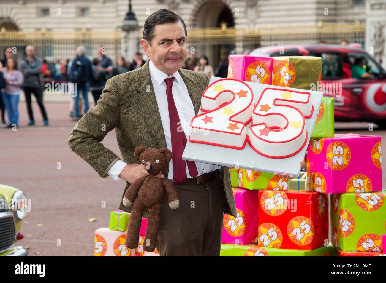British actor Rowan Atkinson, dressed as Mr Bean poses for ...