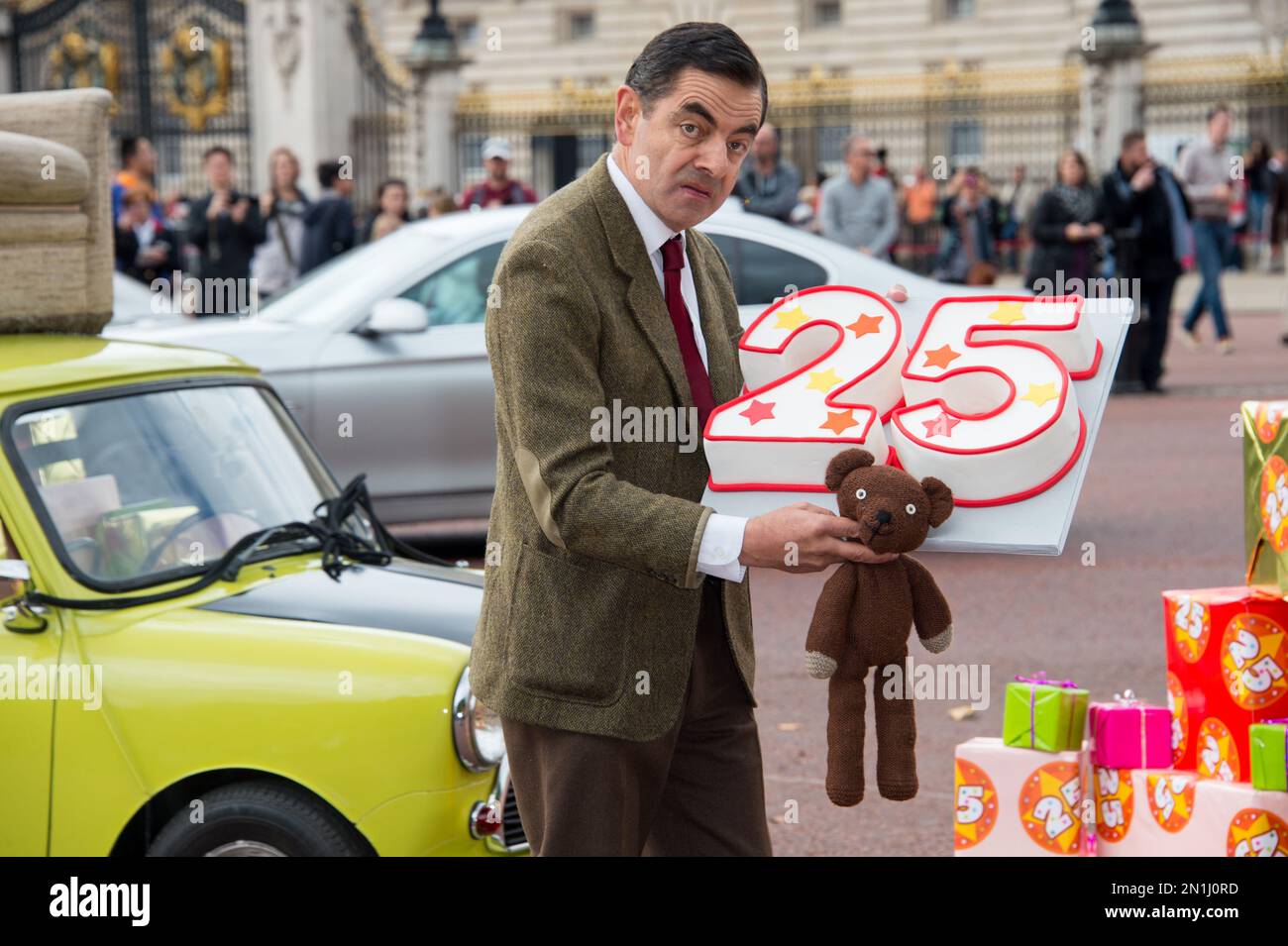 British actor Rowan Atkinson, dressed as Mr Bean poses for ...