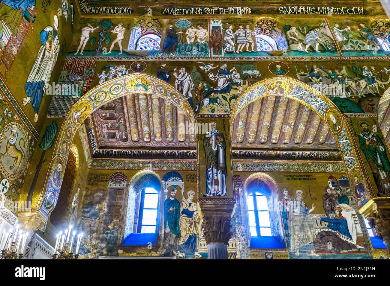Byzantine mosaics in the Palatine Chapel of the Norman Palace in ...