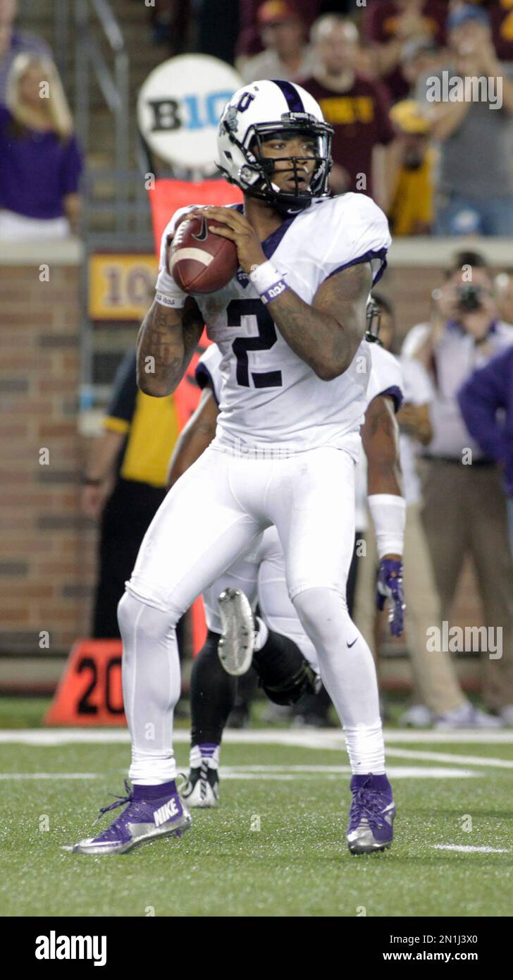 TCU quarterback Trevone Boykin (2) looks to pass during the first half ...