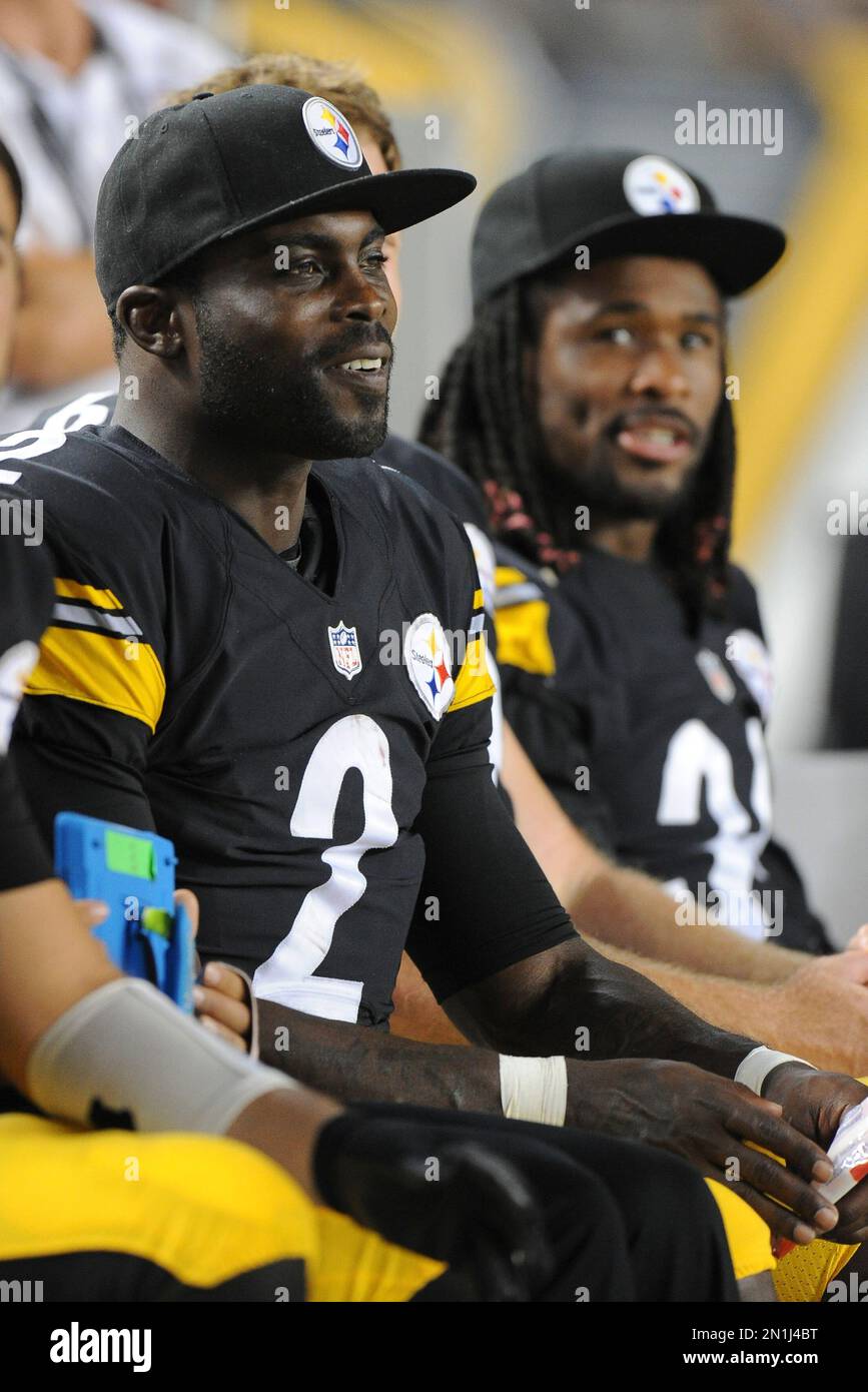 Pittsburgh Steelers quarterback Mike Vick watches from the sidelines in ...