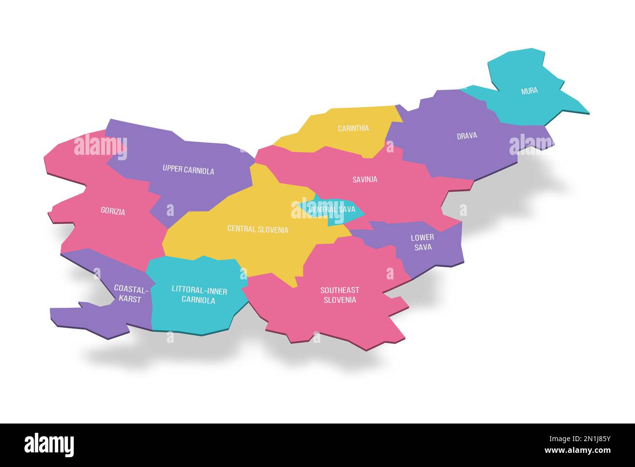 Slovenia political map of administrative divisions - statistical ...