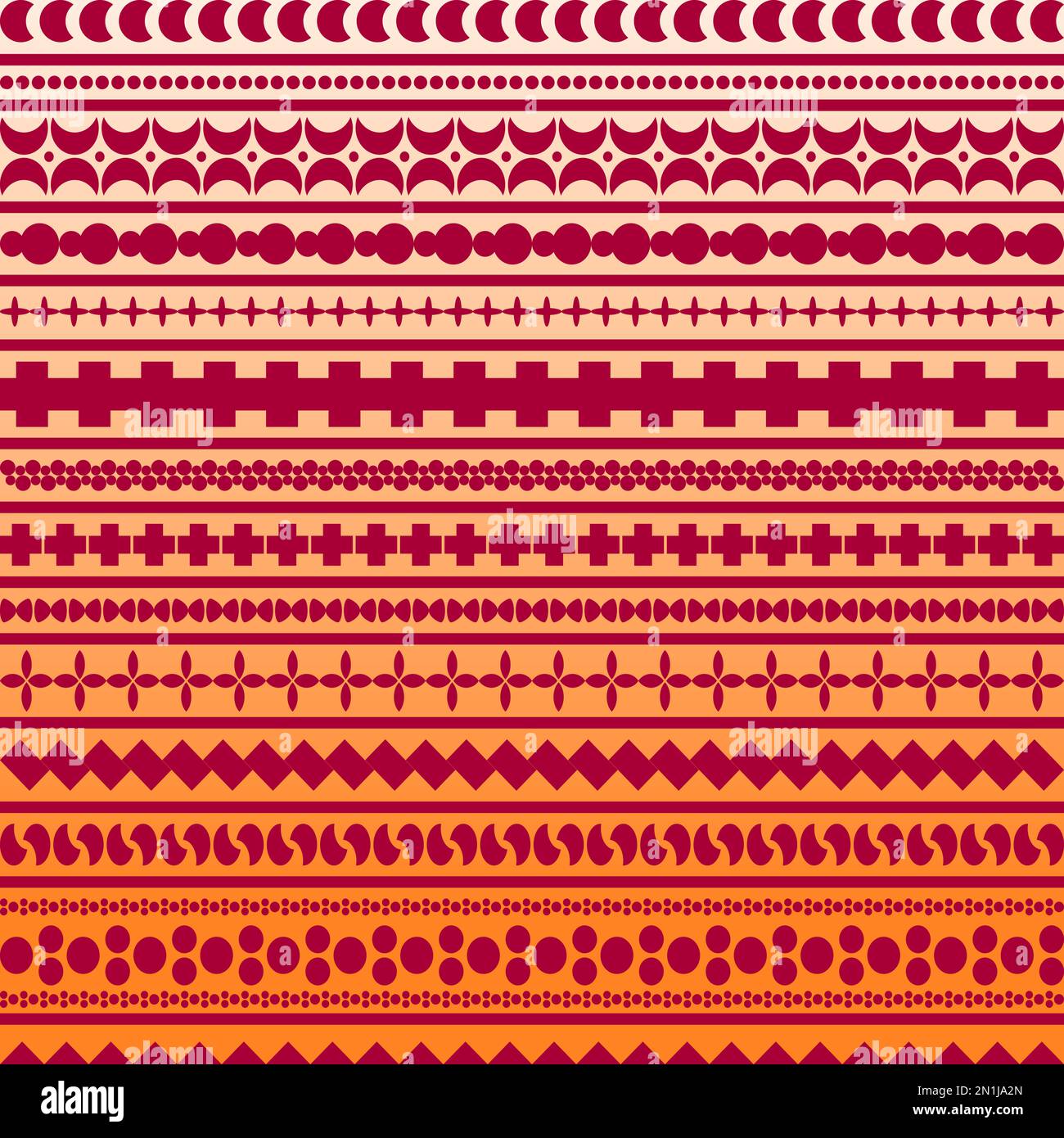 Colorful Aztec Tribal Decorative Ethnic Ornamental Shapes Borders Stock ...