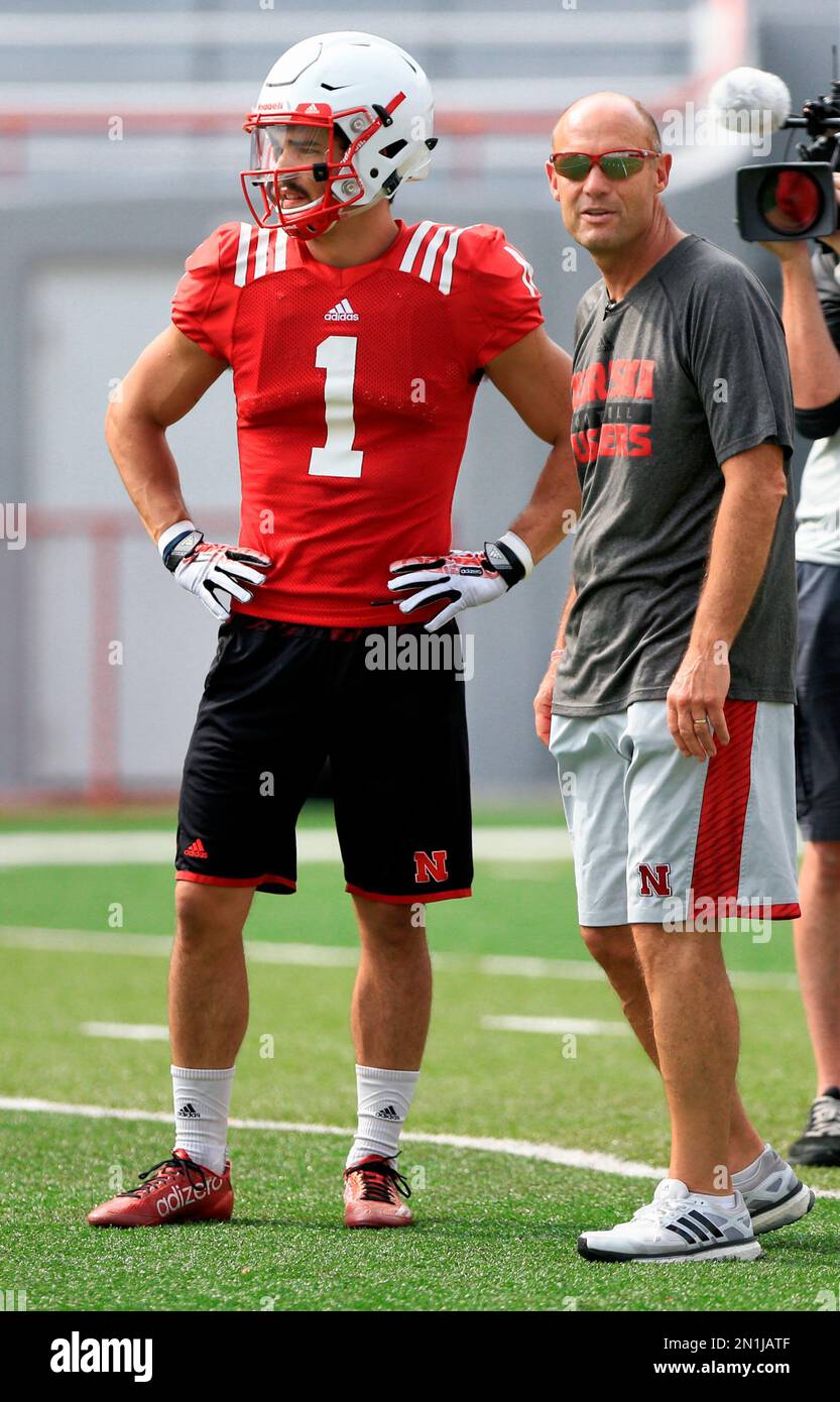 Nebraska head coach Mike Riley stands by Nebraska wide receiver Jordan ...