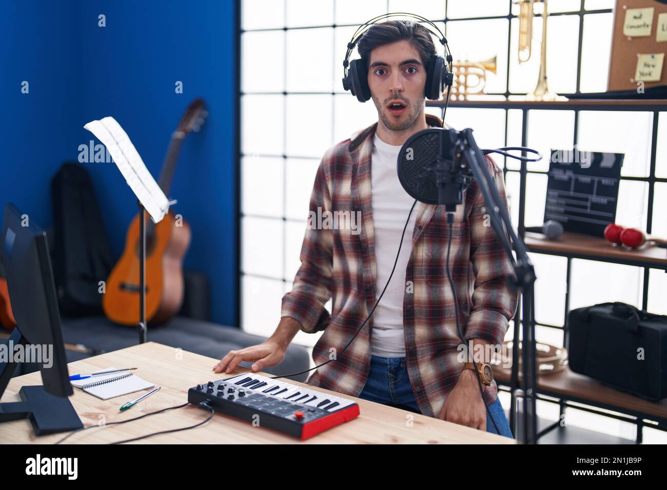 Man playing music worried hi-res stock photography and images - Alamy