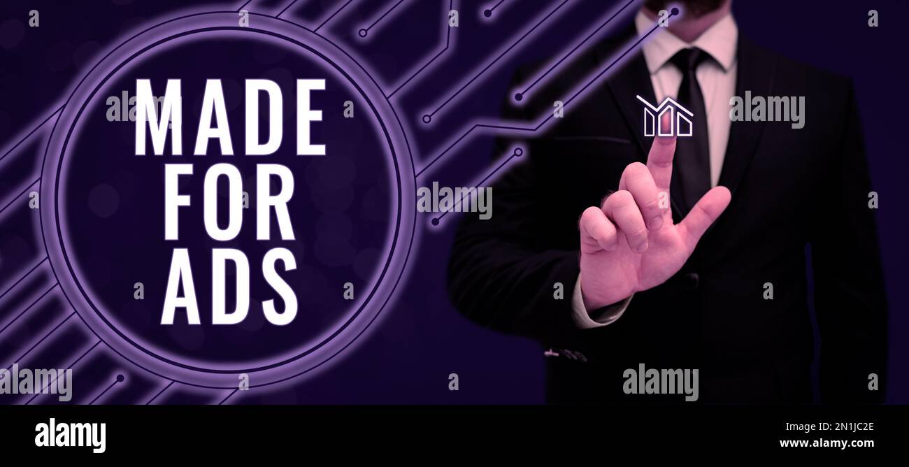 Hand writing sign Made For Ads, Word for Marketing strategies designs ...