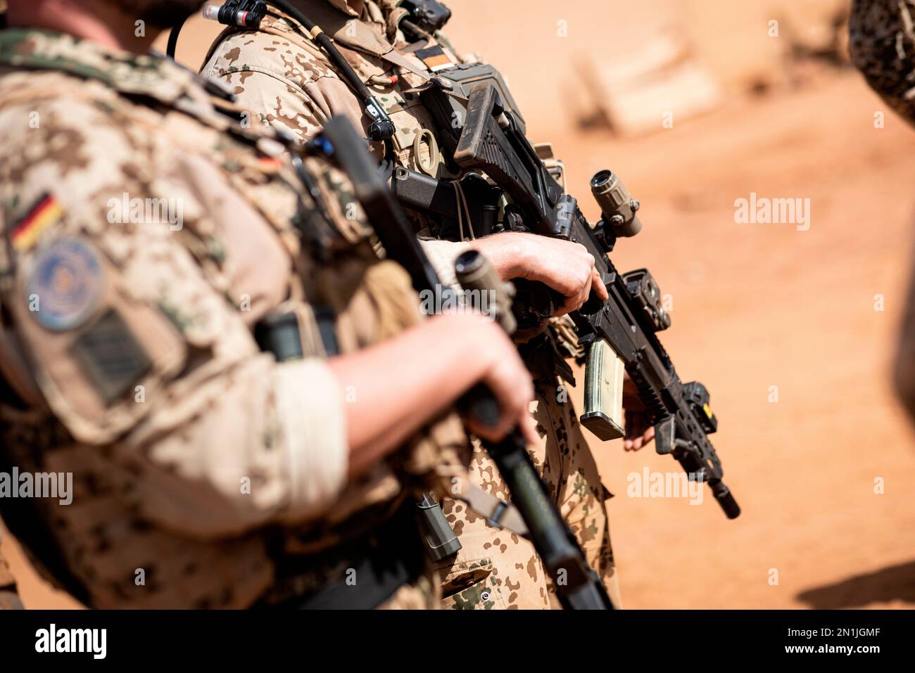 Gao, Mali. 02nd Feb, 2023. Bundeswehr soldiers in Camp Castor in Gao ...