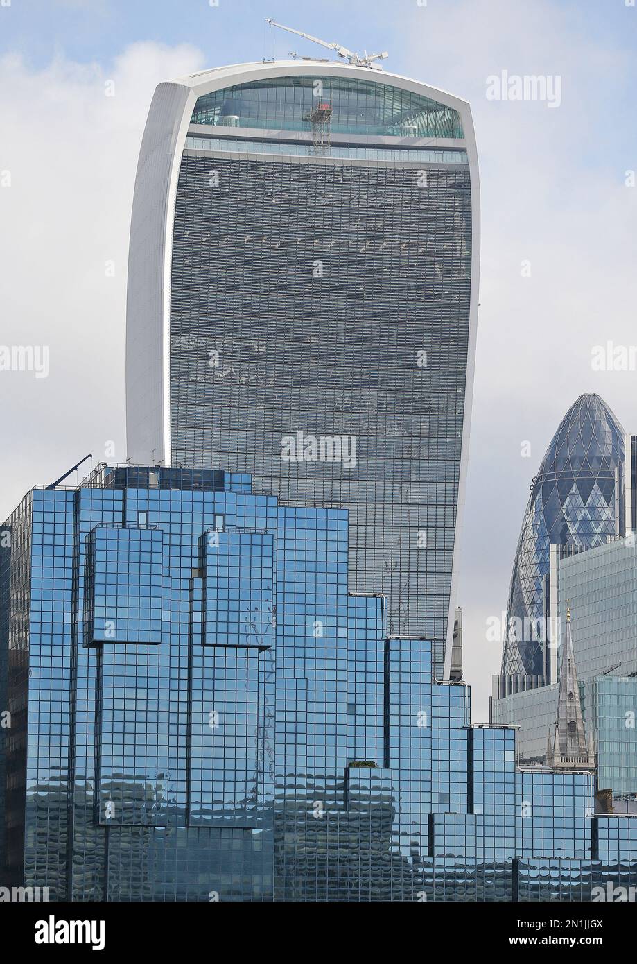 London's Walkie Talkie building, centre rear, was judged UK's worst ...