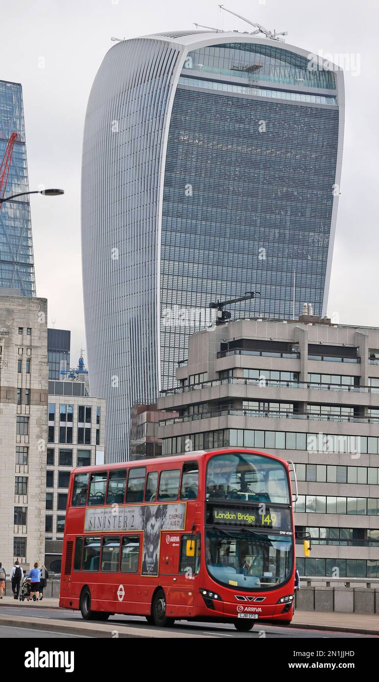 London's Walkie Talkie building, rear, was judged UK's worst building ...