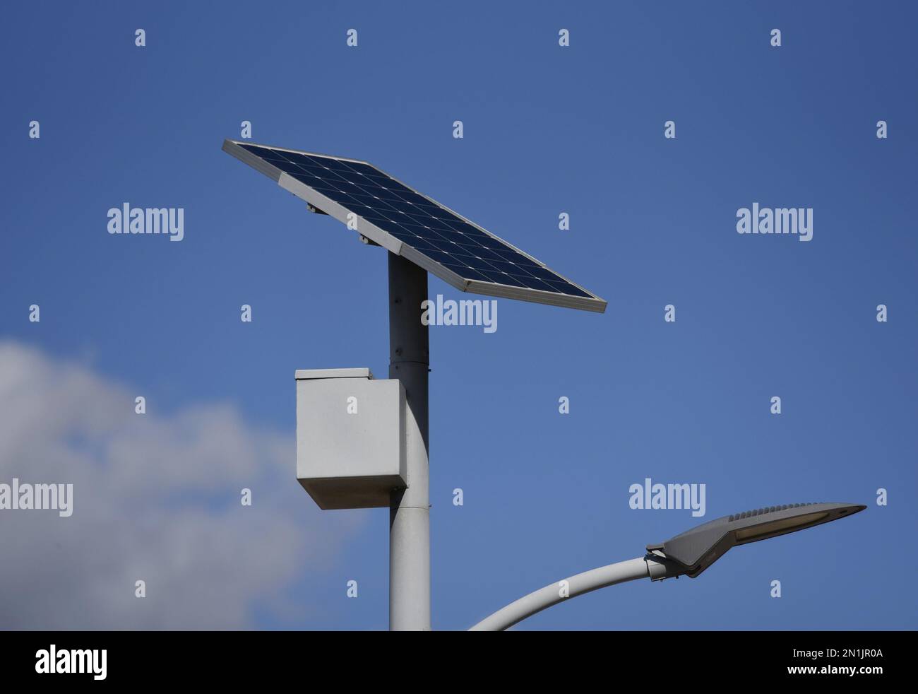 Split type of solar street lighting Stock Photo - Alamy