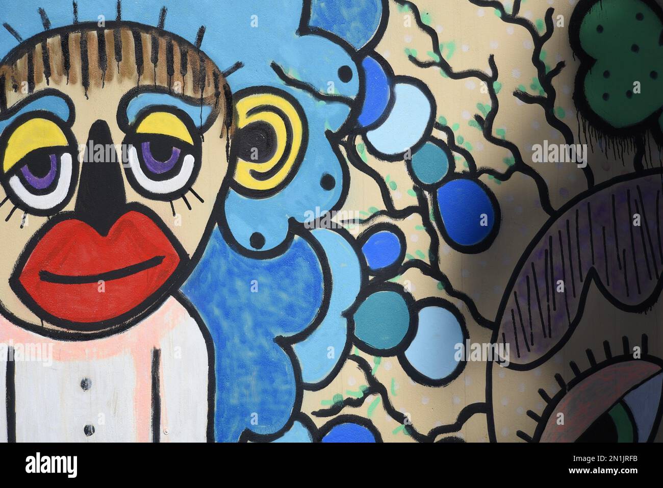 Outdoor recreation Park street art mural closeup Stock Photo - Alamy