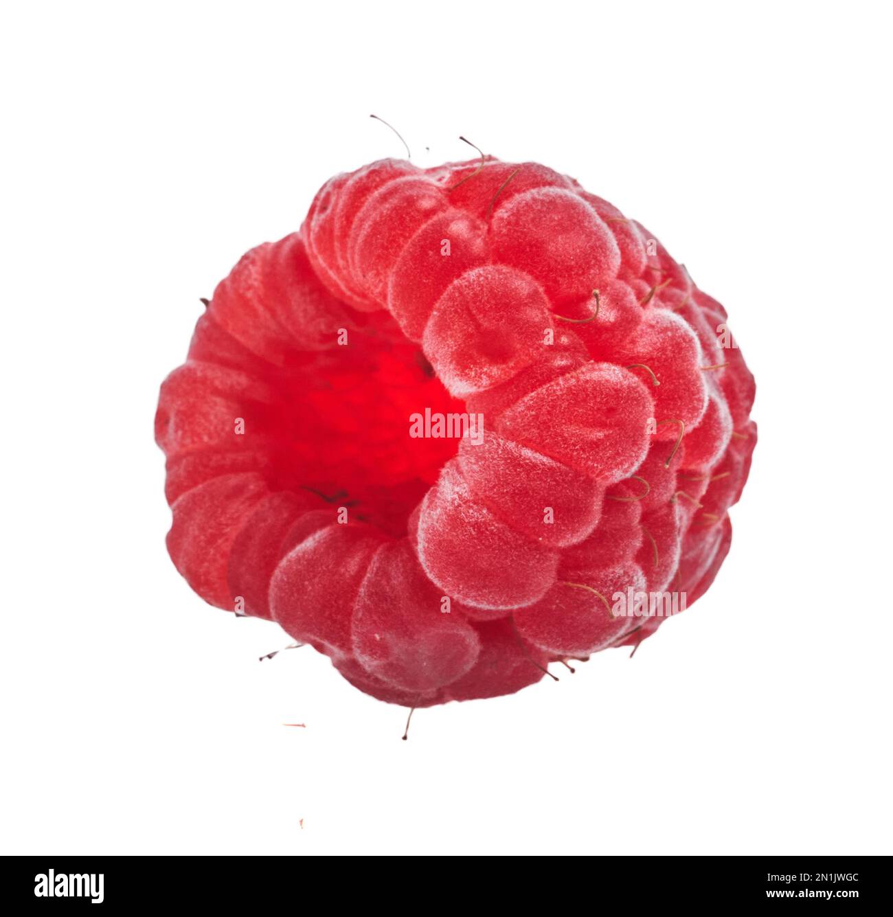 Delicious single raspberry over isolated white background Stock Photo ...
