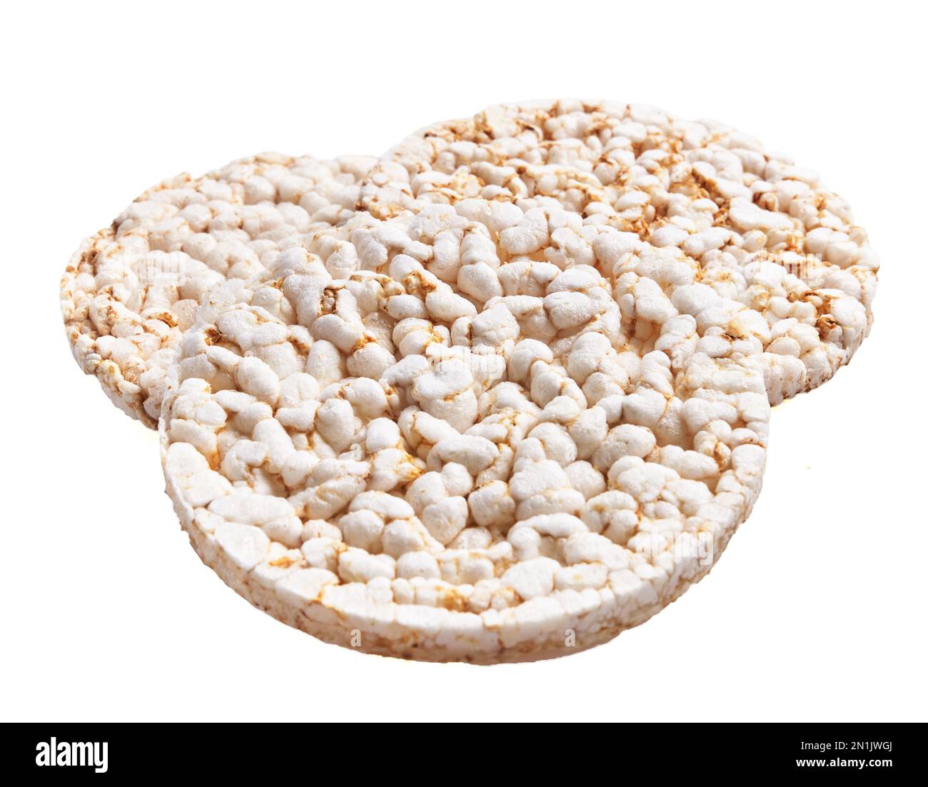 Delicious three rice cakes over isolated white background Stock Photo ...