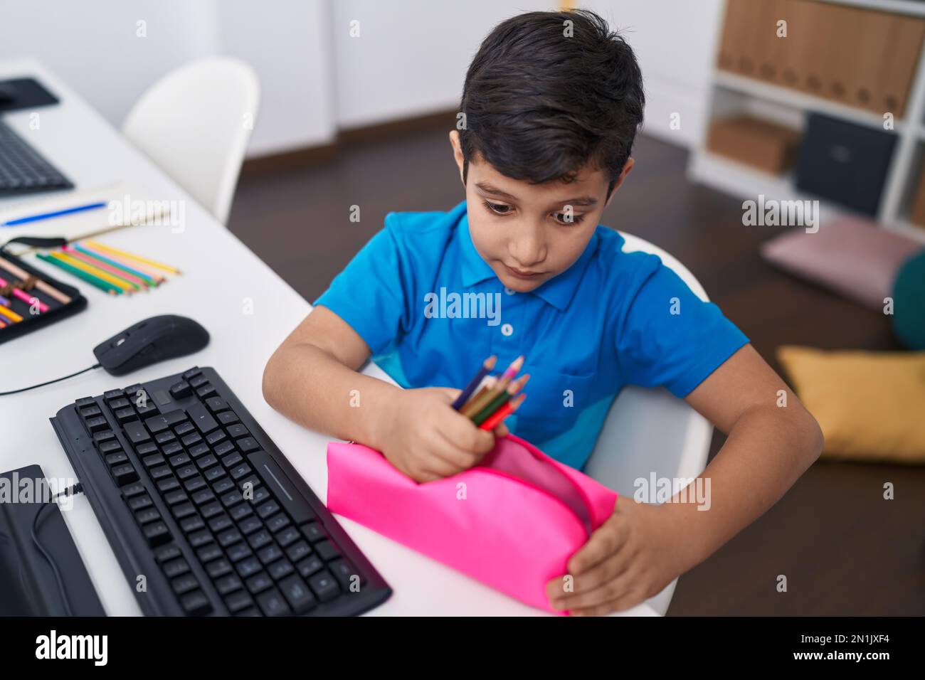 Children school classroom pencil case hi-res stock photography and ...