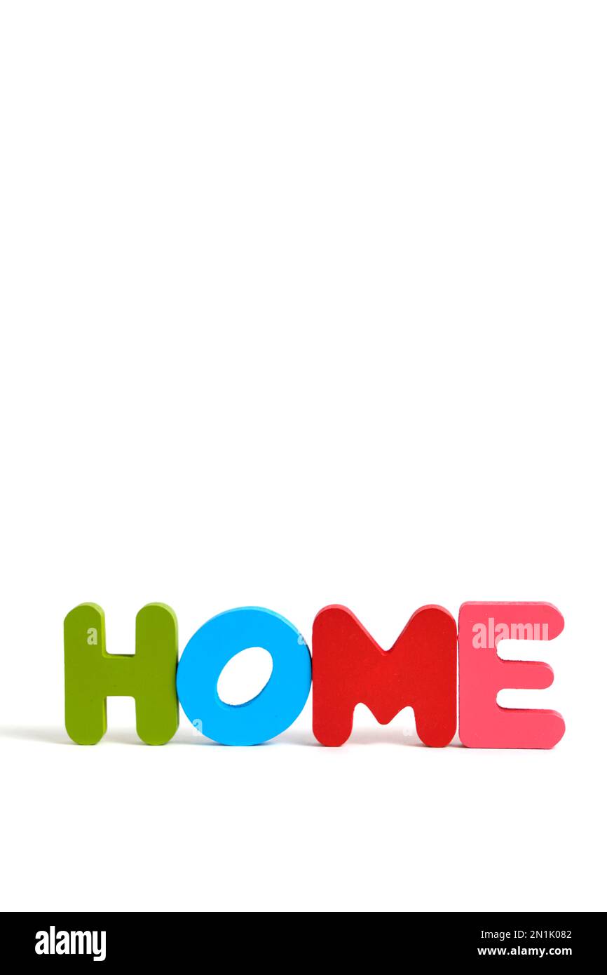 Word house laid out multicolored letters white background Stock Photo ...