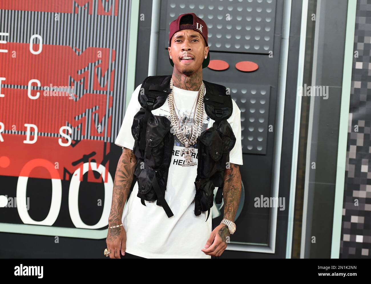 Tyga arrives at the MTV Video Music Awards at the Microsoft Theater on ...