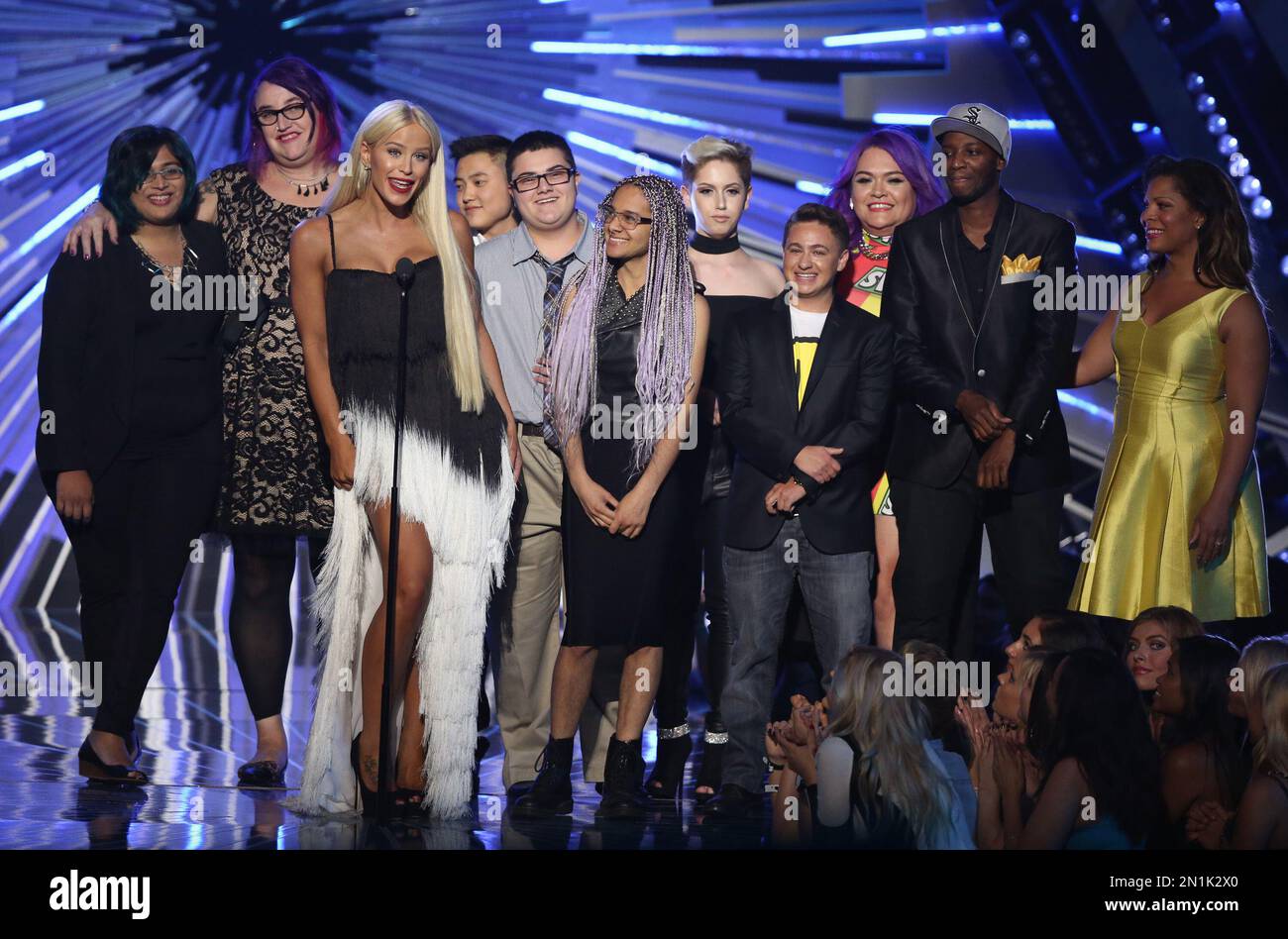Gigi Gorgeous, second from left, and members of the Happy Hippie ...
