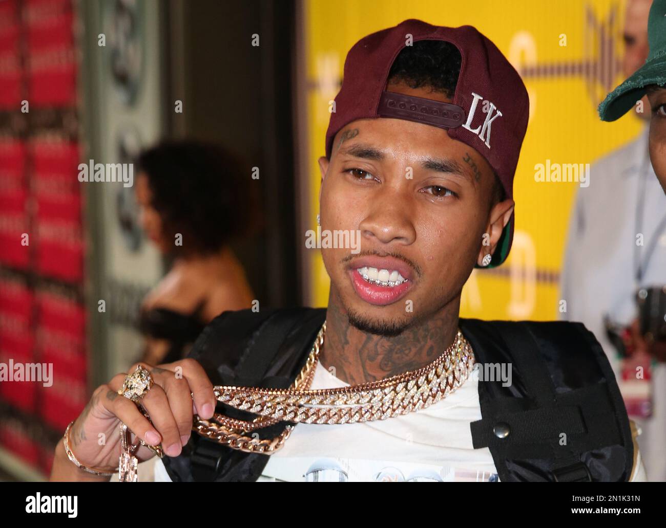 Tyga arrives at the MTV Video Music Awards at the Microsoft Theater on ...